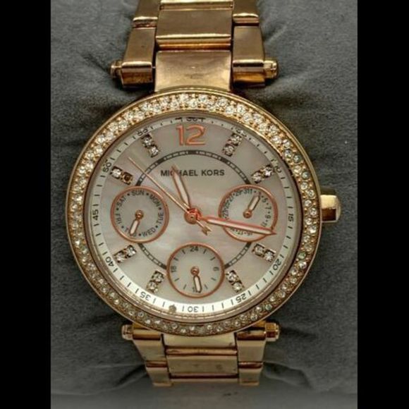 Michael Kors | Jewelry | Michaelkors Mk566 Womens Watch Rose Gold ...